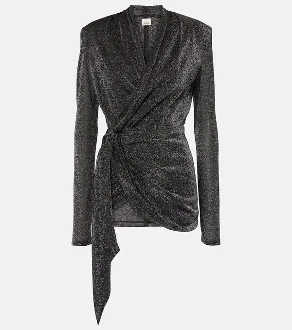 Isabel Marant Étoile Cinay Lame Wrap Top - Black