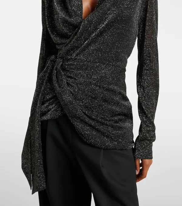 Isabel Marant Étoile Cinay Lame Wrap Top