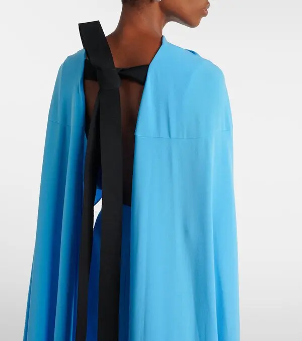 ROKSANDA Elina Cape Midi Dress - Blue