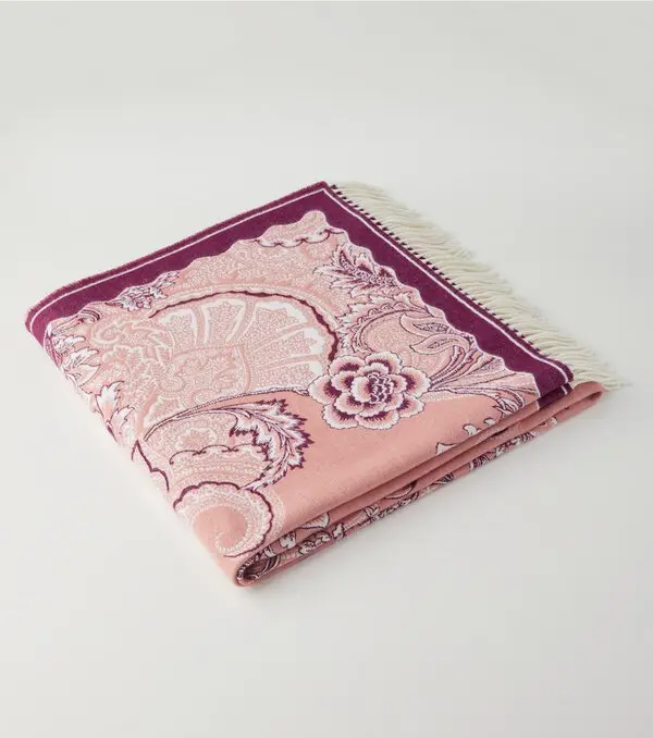 Etro Floral Wool Throw