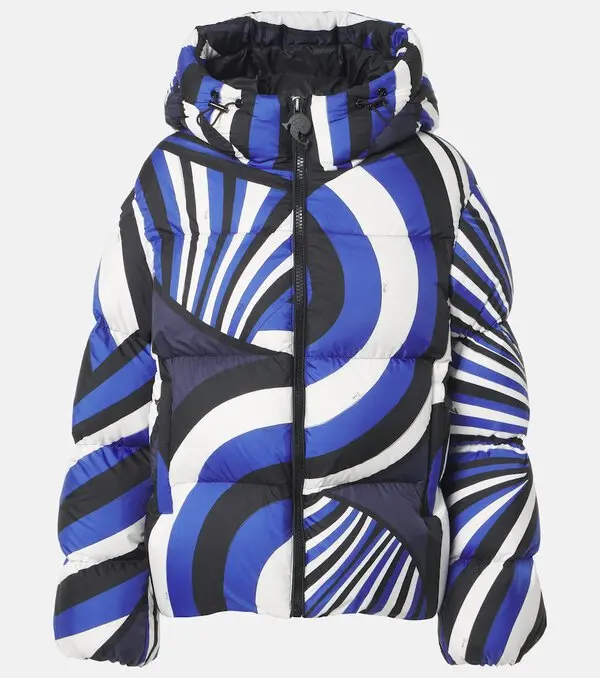 Emilio Pucci Navy Printed Down Jacket