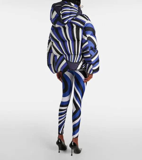 Emilio Pucci Navy Printed Down Jacket