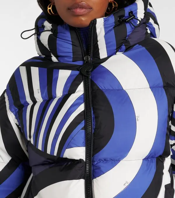 Emilio Pucci Navy Printed Down Jacket
