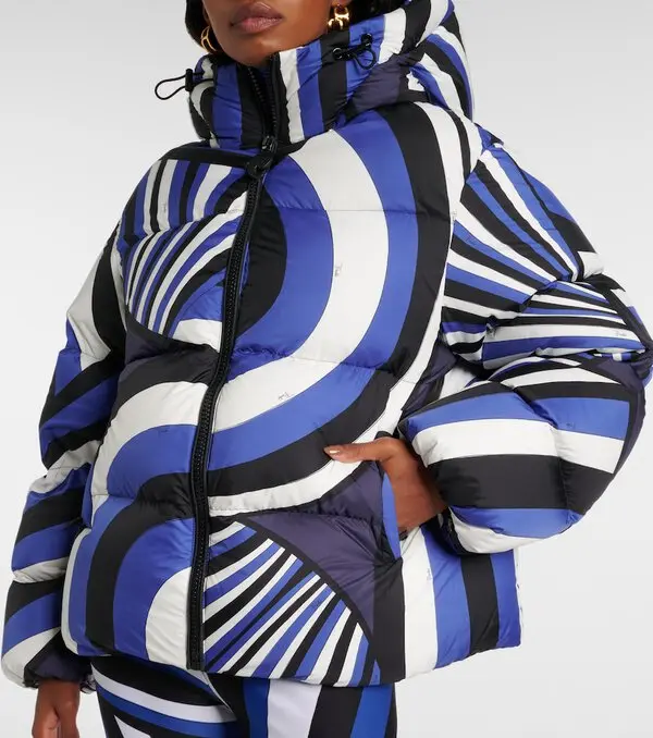 Emilio Pucci Navy Printed Down Jacket
