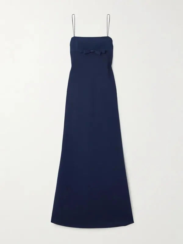 Bernadette Phil" Bow-embellished Crepe Gown