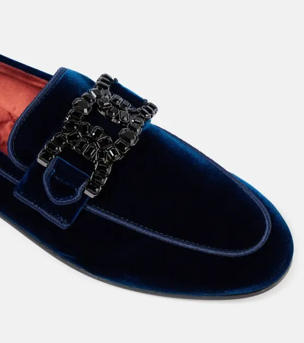 TOD'S Velvet Embellished Loafers