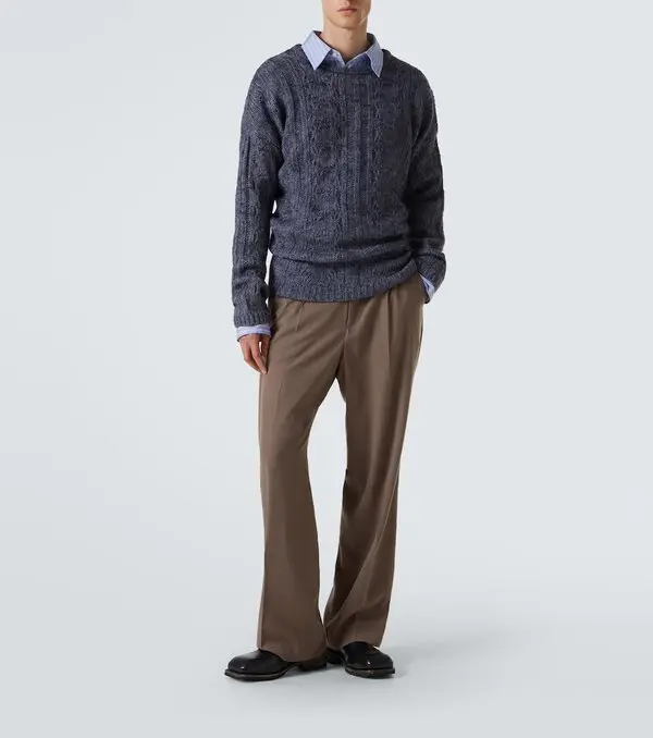 Our Legacy Popover Cable-knit Wool-blend Sweater