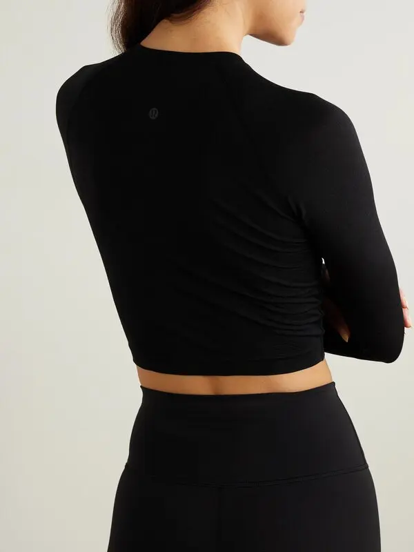 Lululemon Swiftly Tech Cropped Long-sleeve T-shirt