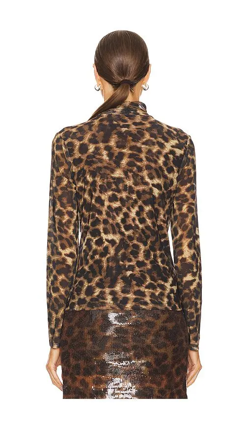 Sanctuary Mesh Mock Neck Top