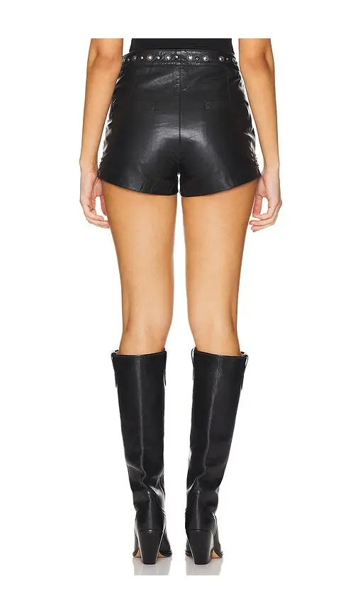 UNDERSTATED LEATHER Embellished Leather Shorts