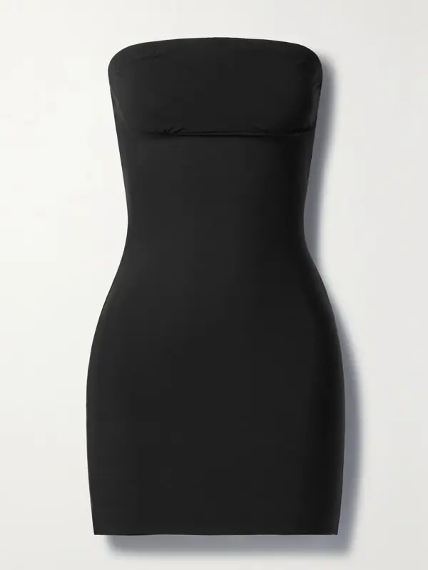 Commando Two-faced Tech Strapless Stretch-jersey Slip - Black