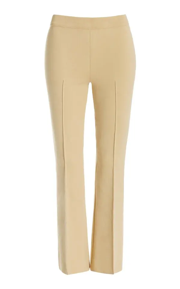 HIGH SPORT Kick Stretch-cotton Knit Cropped Flared Trousers - Neutral