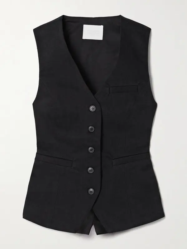 Citizens Of Humanity Jasmin Cotton-twill Vest - Black