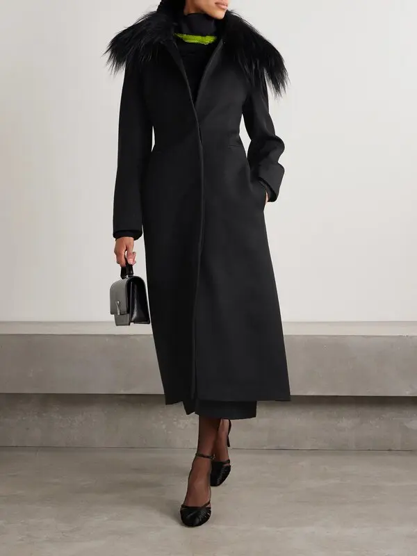 16Arlington Alotta Shearling-trimmed Wool-twill Coat