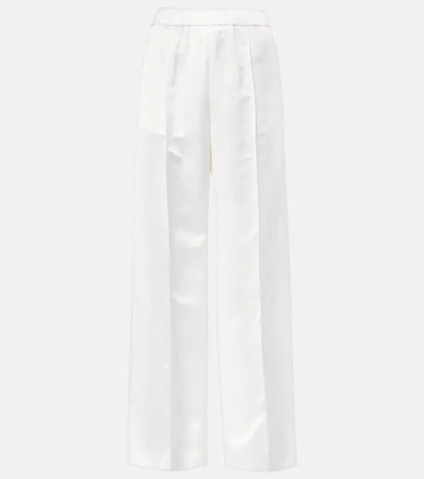 JIL SANDER High-rise Wide-leg Pants - White