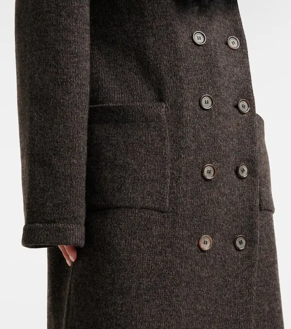 Magda Butrym Shearling-trimmed Cashmere Coat