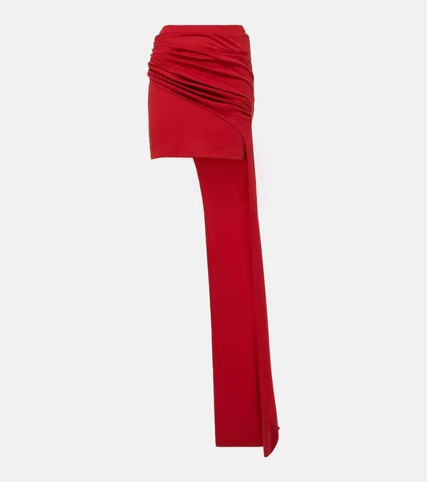 DIDU Draped Cotton Jersey Miniskirt