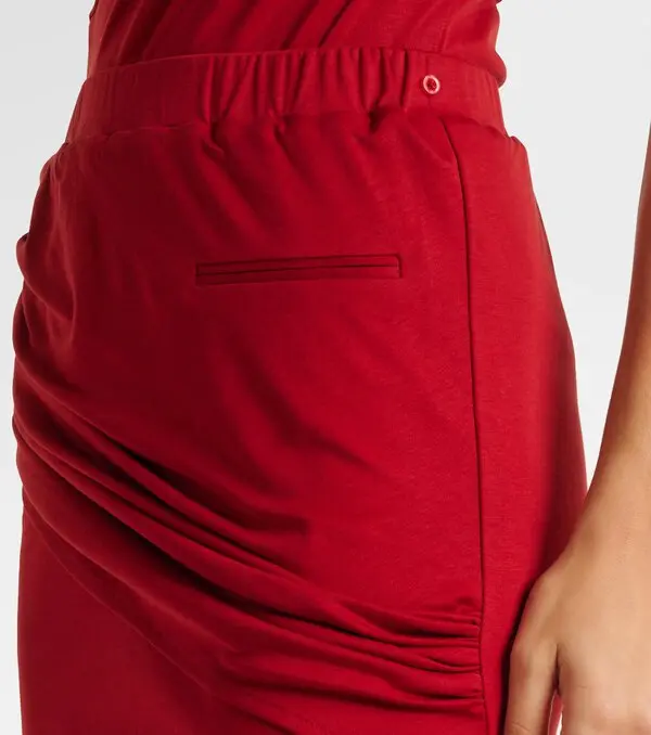 DIDU Draped Cotton Jersey Miniskirt
