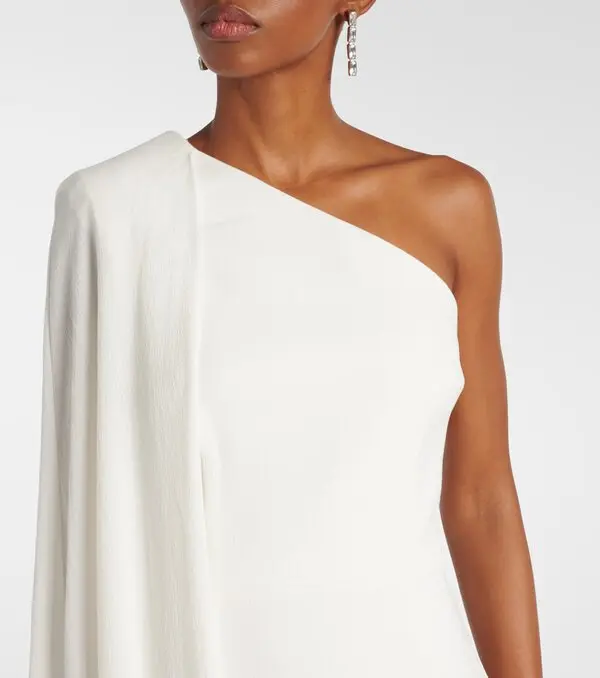 Rebecca Vallance Athena One-shoulder Crepe Gown