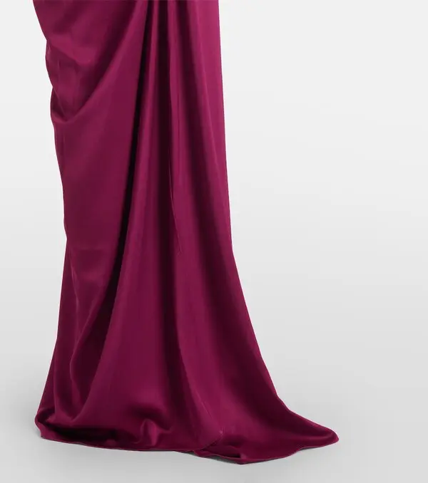 Alex Perry Draped Satin Crepe Gown