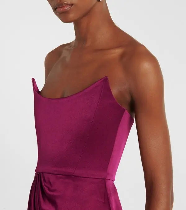 Alex Perry Draped Satin Crepe Gown