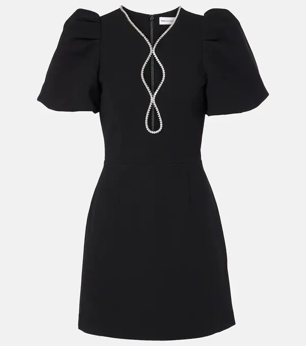 Rebecca Vallance Estella Embellished Crepe Mini Dress