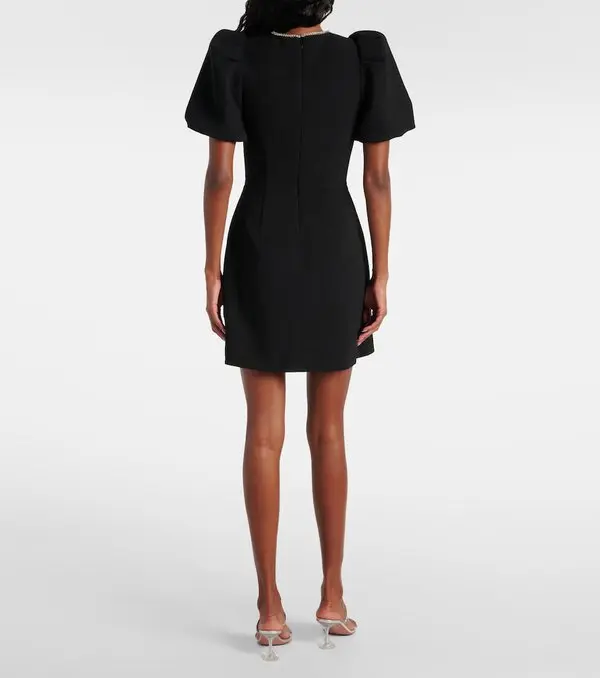 Rebecca Vallance Estella Embellished Crepe Mini Dress