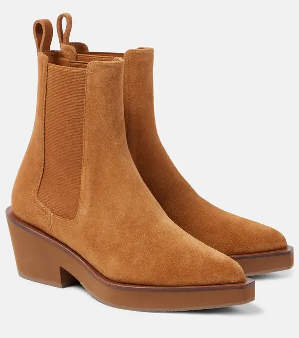 Clergerie Suede Ankle Boots - Beige
