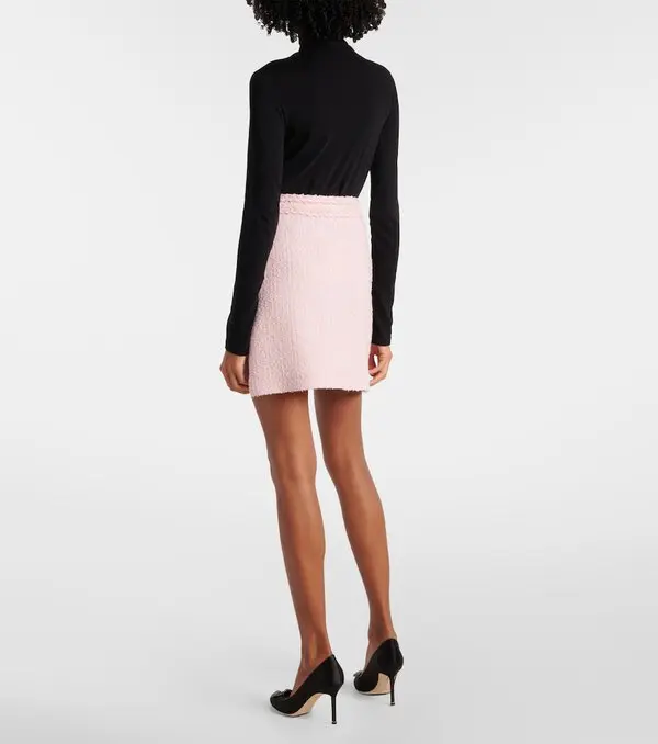 Giambattista Valli High-rise Wool-blend Miniskirt