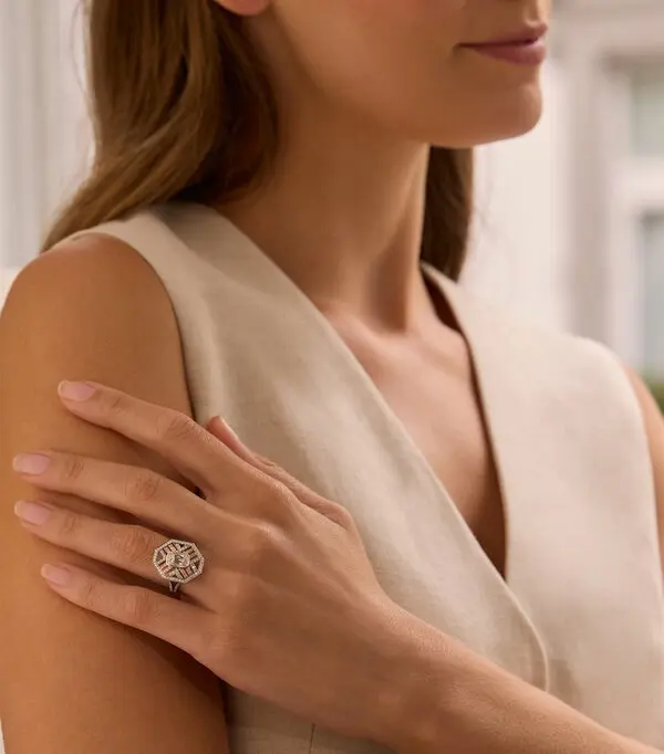 BOODLES Platinum And Diamond Fifth Avenue Ring