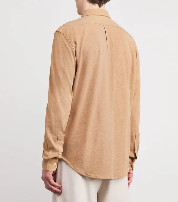 Polo Ralph Lauren Cotton Featherweight Mesh Logo Shirt - Beige
