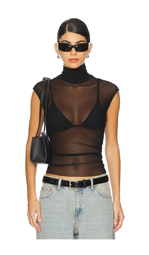 Only Hearts Turtleneck Shell - Black