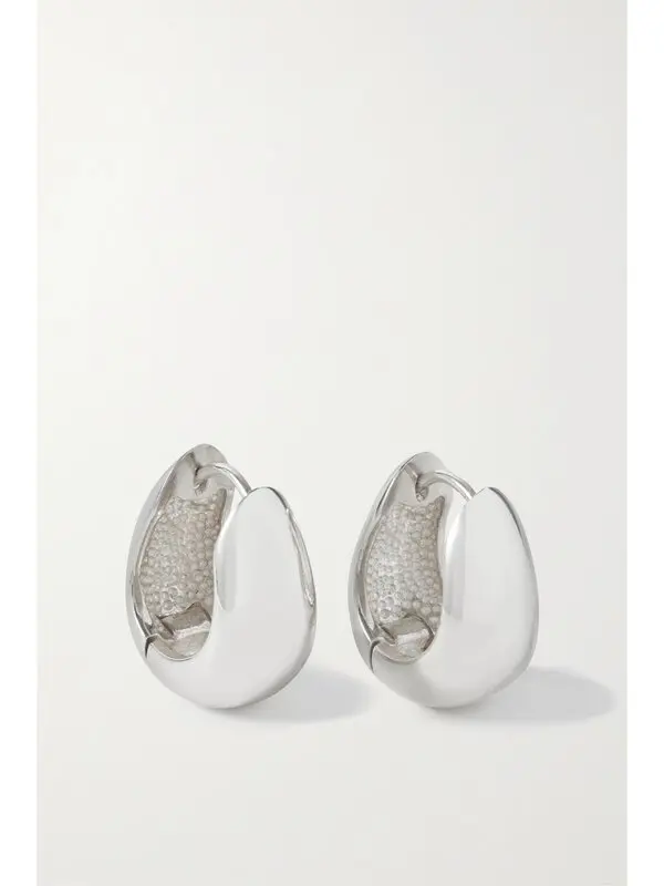 SOPHIE BUHAI Net Sustain Hoop Earrings - Silver