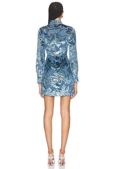 Simkhai Halen Draped Mock Neck Mini Dress