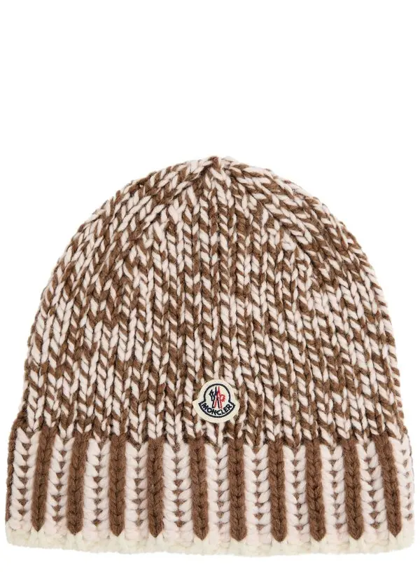 Moncler Mouliné Wool-blend Beanie