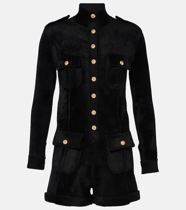 TOM FORD Velvet Romper - Black