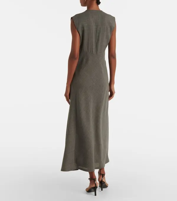 JIL SANDER Virgin Wool Midi Dress