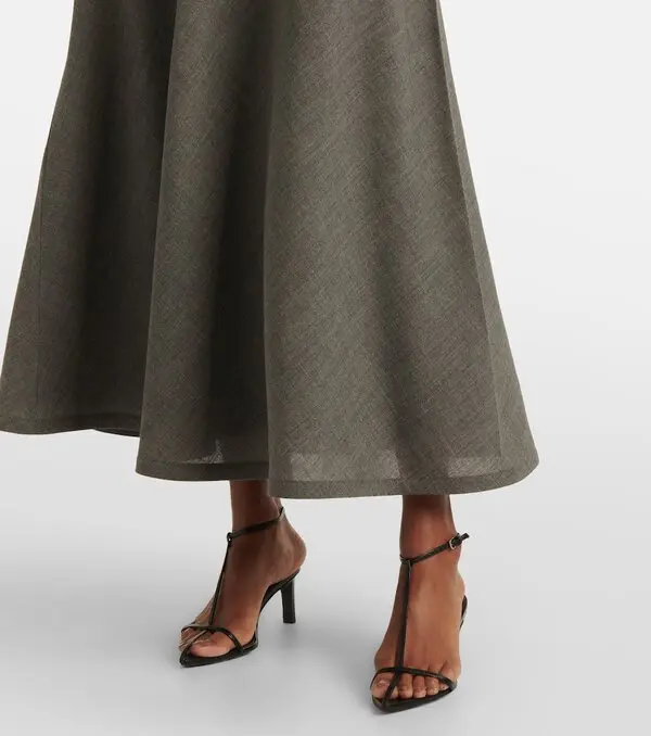 JIL SANDER Virgin Wool Midi Dress