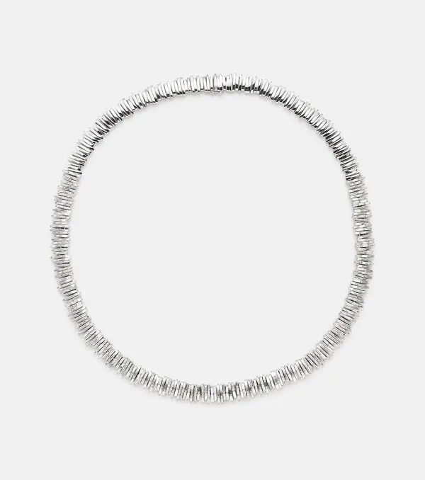 SUZANNE KALAN 18kt White Gold Diamond Tennis Necklace - Silver
