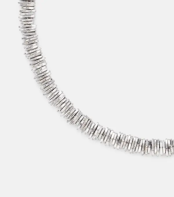SUZANNE KALAN 18kt White Gold Diamond Tennis Necklace