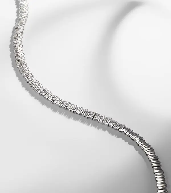 SUZANNE KALAN 18kt White Gold Diamond Tennis Necklace