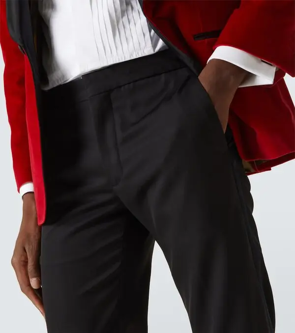 Rubinacci Luca Wool Tuxedo Pants