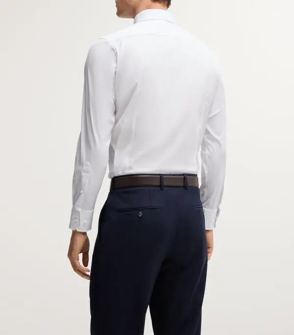 BOSS Stretch-cotton Slim Shirt - White