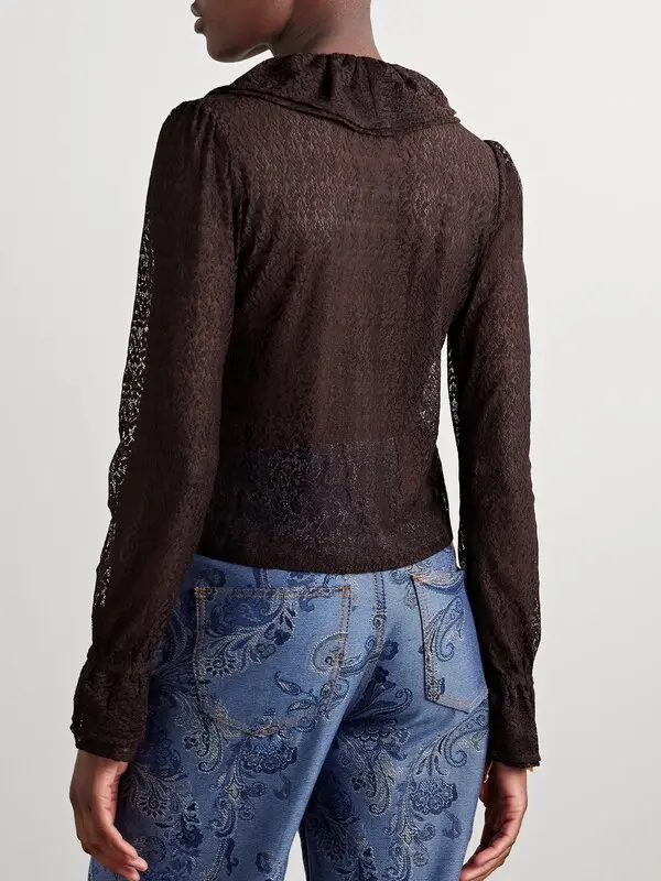 BODE Ruffled Lace Blouse