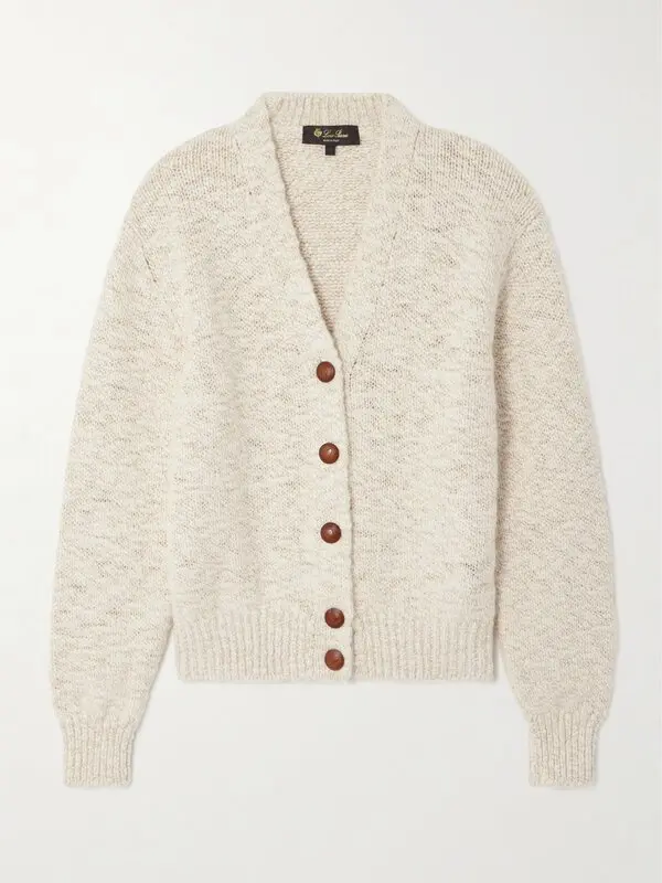 Loro Piana Cashmere-bouclé Cardigan - Neutrals