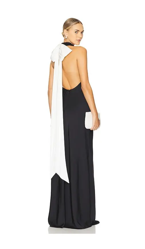 Misha Collection Evianna Satin Gown - Black
