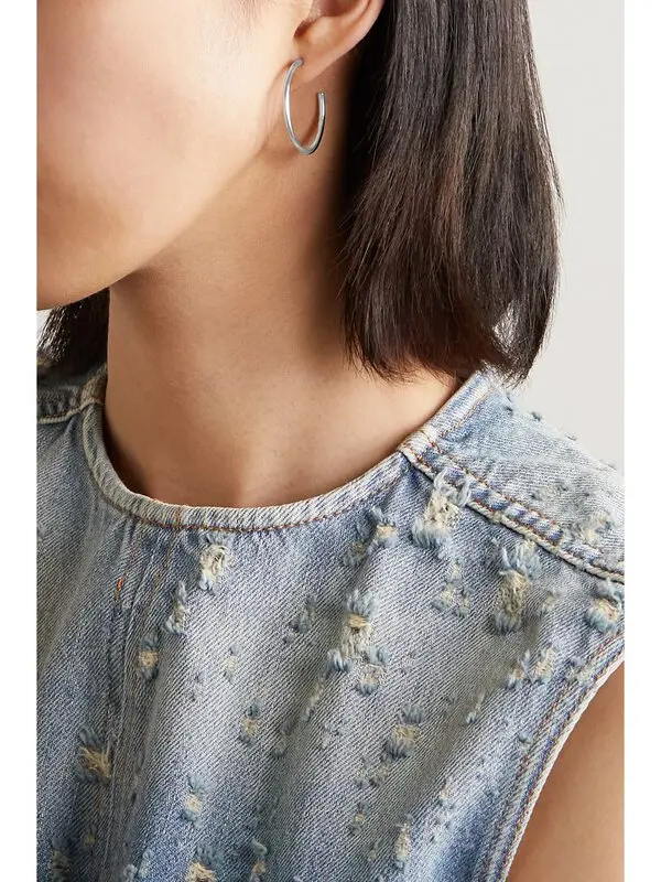 JENNIFER FISHER Mini Thread -plated Hoop Earrings