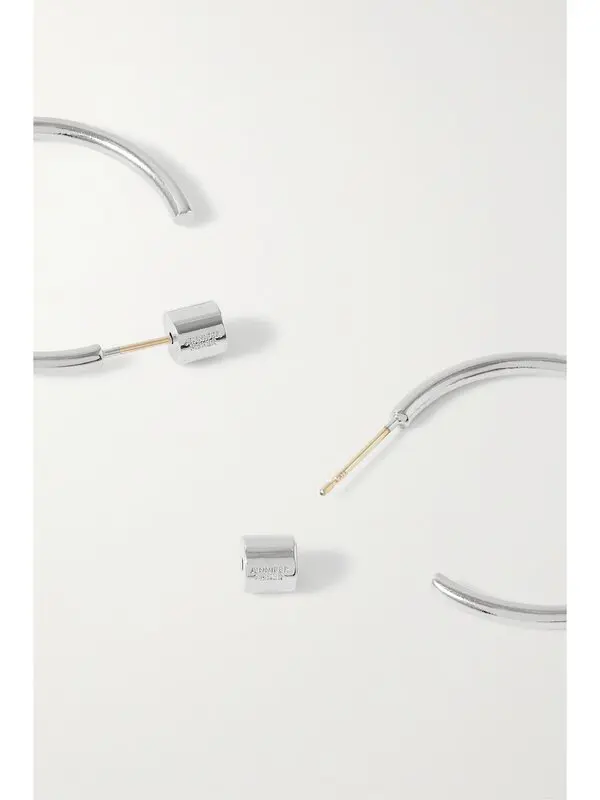 JENNIFER FISHER Mini Thread -plated Hoop Earrings