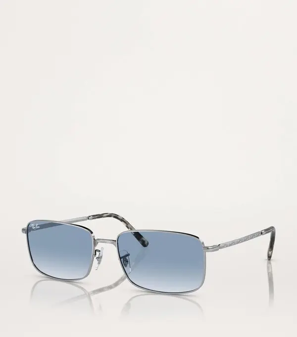 Ray-ban Rectangle Metal Sunglasses - Silver