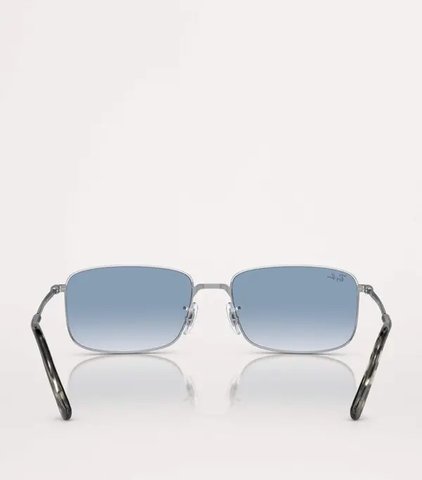 Ray-ban Rectangle Metal Sunglasses - Silver